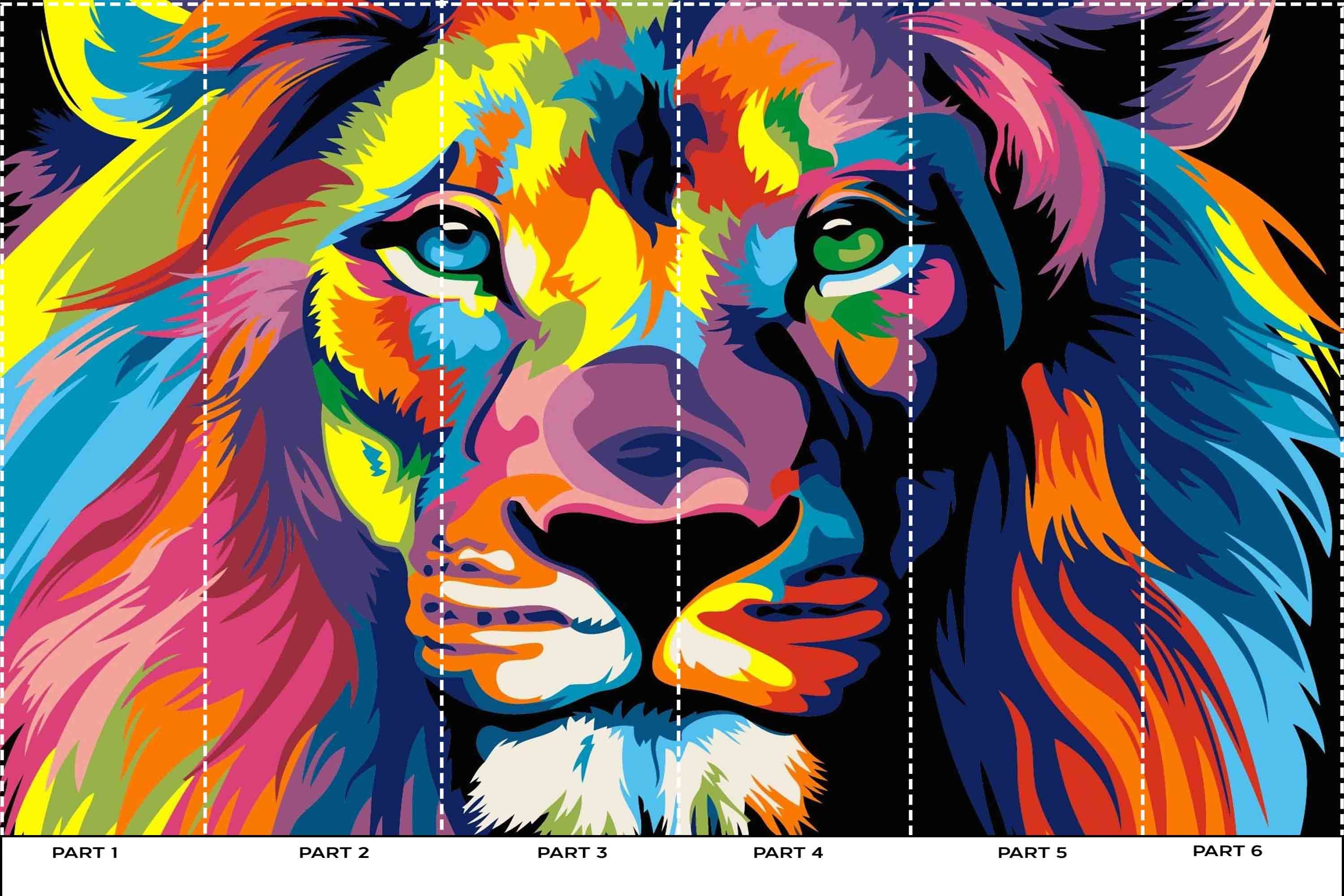 Abstract Lion Wallpaper