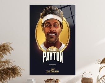 Walter Payton Glass - Etsy