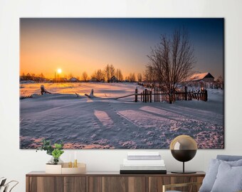 Winter Scene Poster - Etsy
