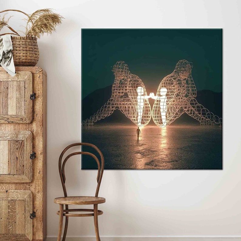 Two People Turning Their Backs on Each Other at Burning Man - Etsy