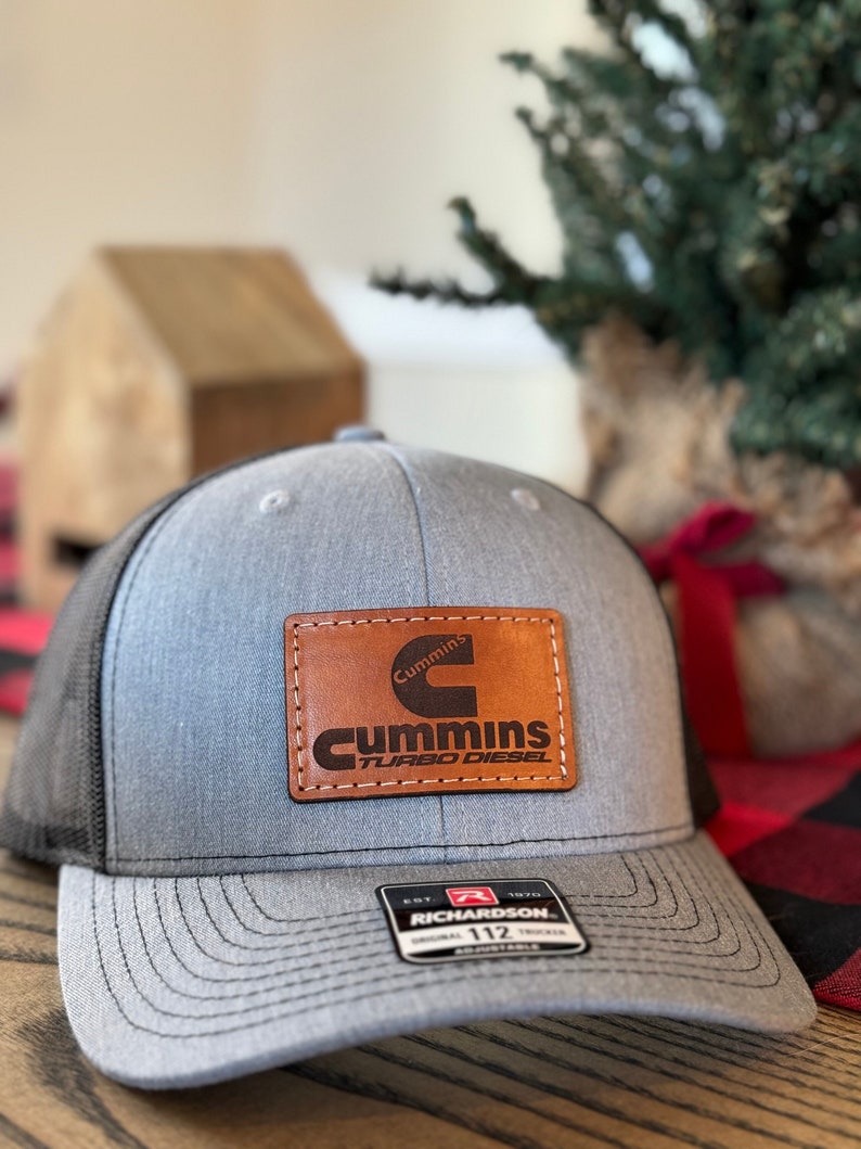 Cummins Turbo Diesel Leather Patch Hat - Etsy