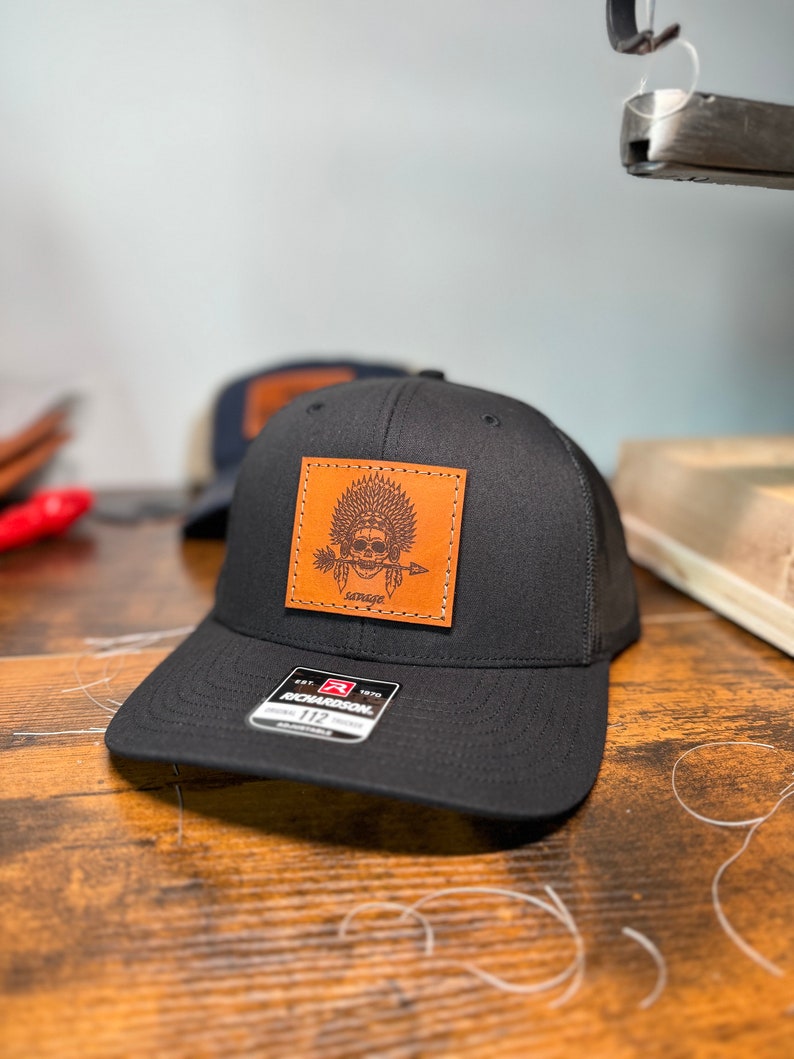 Savage Leather Patch Hat - Etsy
