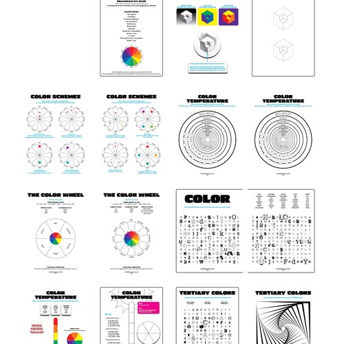 Color Theory Worksheets PDF Download Clean Vector Art - Etsy