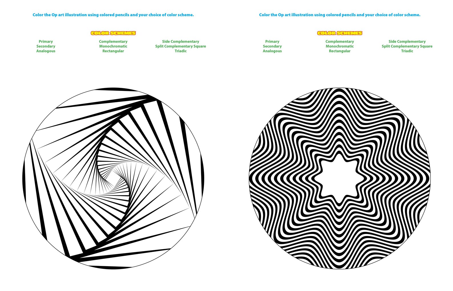 64 Pages OP Art Activity Book - Etsy