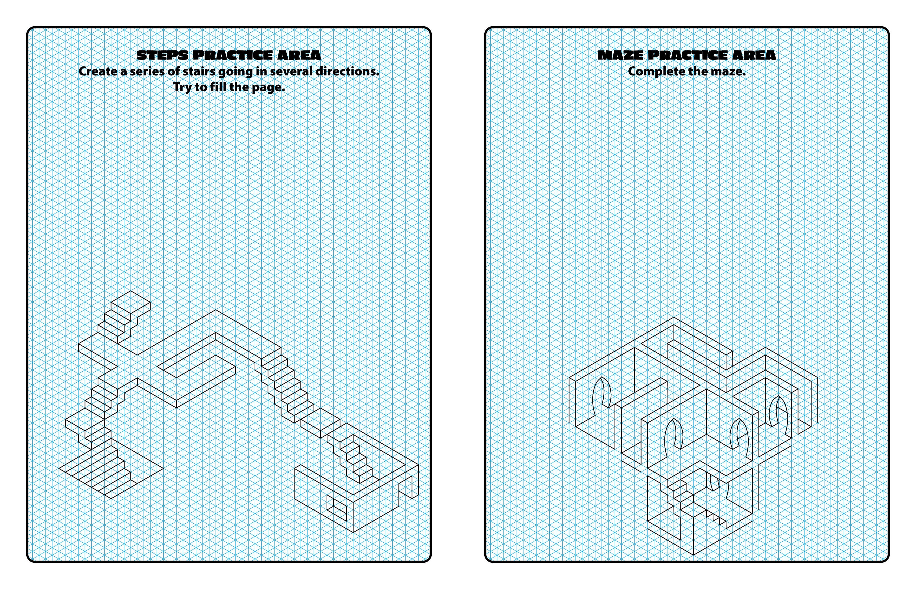 Isometric Drawing Exercises For Kids