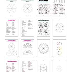 Color Theory Worksheets, PDF Download, Clean Vector Art! - Etsy