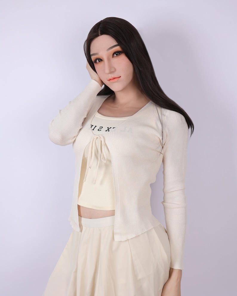 Hyper-realistic Feminine Silicone Mask, Delicate Female Facial Mold ...