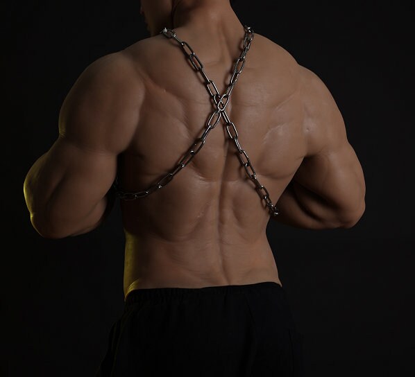 Realistic Muscle Suit With Arms For Cosplay Medical Silicon Made Muscular Body Suit Cosplay