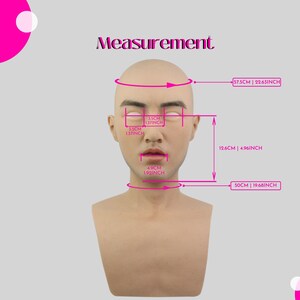 Realistic Silicone Male Disguise, Human Face Costume, Cosplay Halloween ...