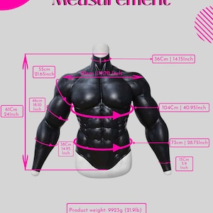 Black Muscle Suit With Arms: Medical Silicone Cosplay Bodysuit - Etsy