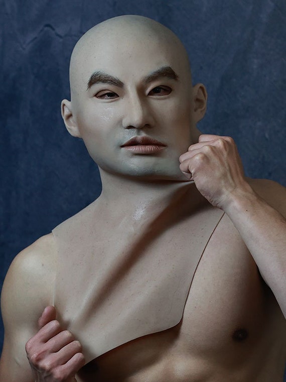 Hand Made Silicone Mask Man Halloween Masks Realistic High - Etsy