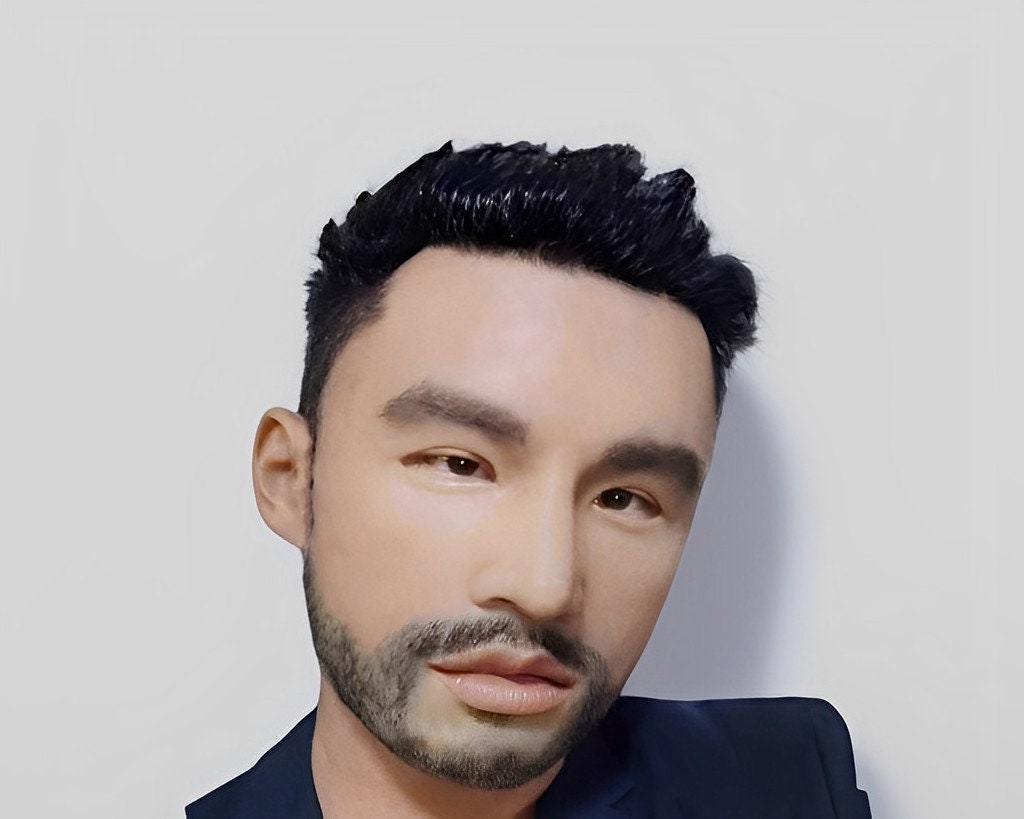 Realistic Silicone Male Disguise, Human Face Costume, Cosplay Halloween ...