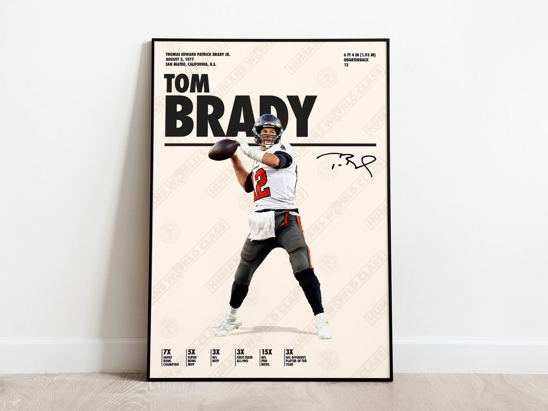 Tom Brady Inspired Poster American Football Poster - Etsy