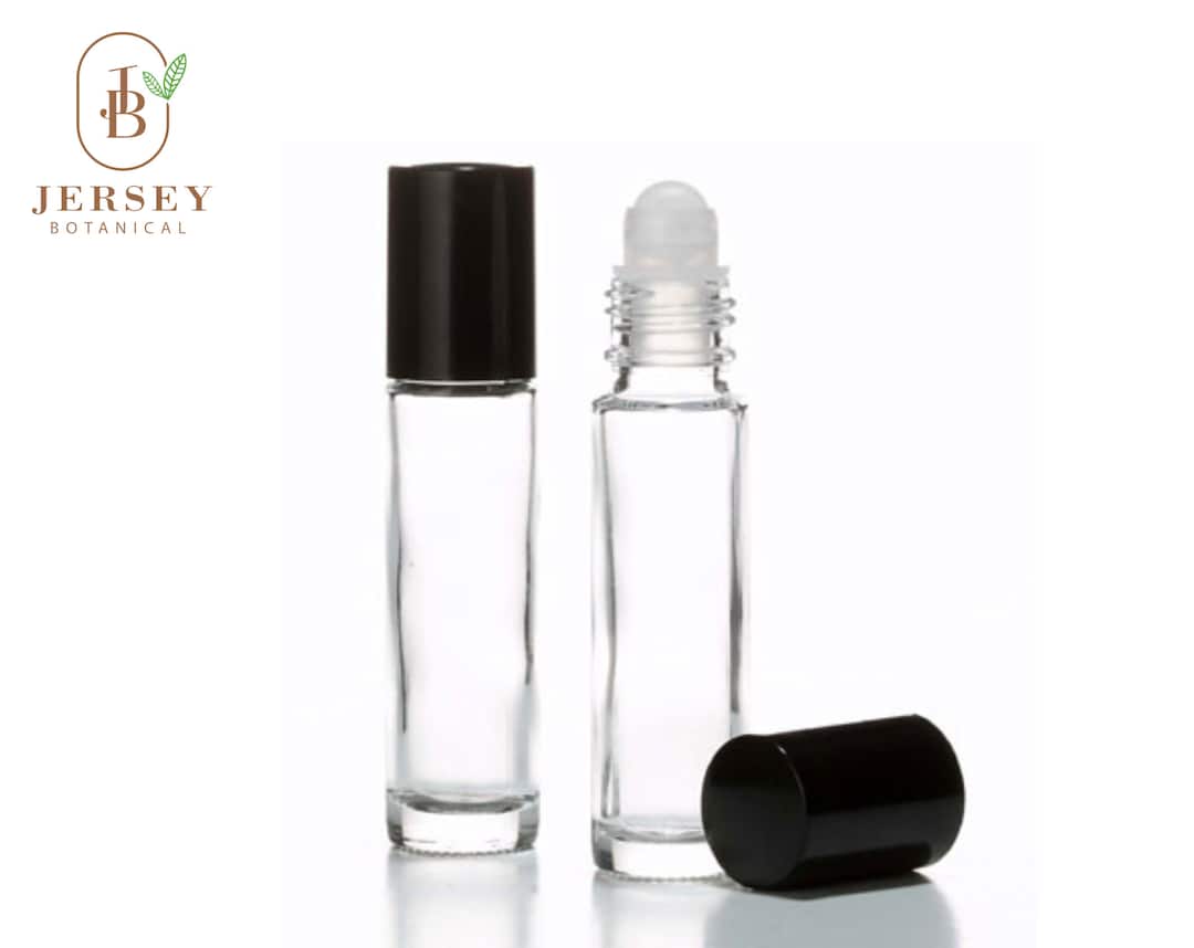 10 Ml Roll On Bottles Clear Glass Roll On Bottles W Black Plastic