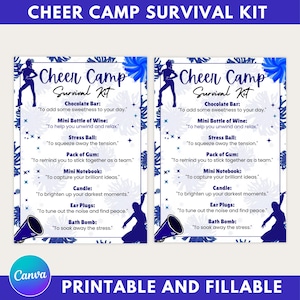 Printable Cheer Camp Survival Kit, Cheer Camp Gifts, Cheer Camp Kit ...