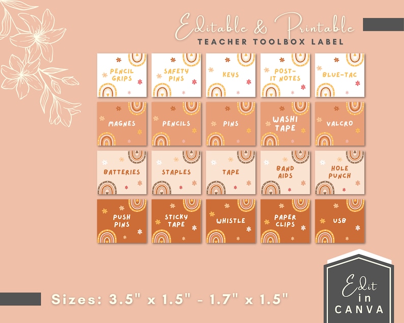 Classroom Labels Teacher Toolbox Rolling Trolley Cart Label - Etsy