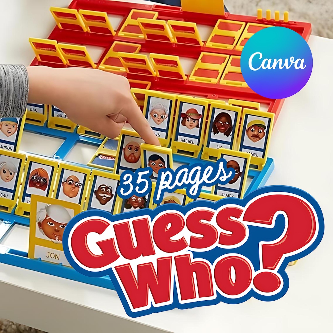 Guess Who Canva Template, Printable Custom Guess Who Game, Personalized ...