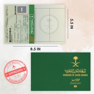Editable Saudi Arabia Passports for Kids, Printable Passport Kid for ...