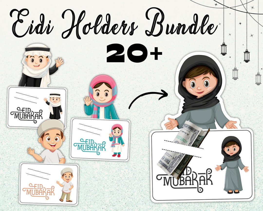 10 Eidi Money Holder, Eid Money Card Bundle, Eid Envelopes, Gift Card ...