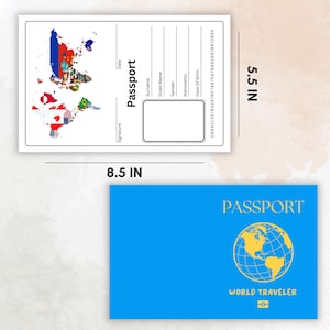 Editable US Passports for Kids, Printable Passport for Kid for Playing ...