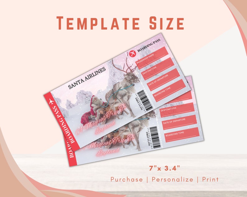 Lapland Christmas Ticket Santa Tickets Holiday Tickets - Etsy UK