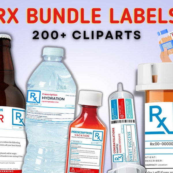 Fake Prescription Labels Stickers - Etsy