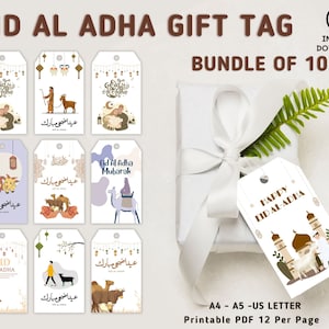 EID Gift Tags - Editable and Printable Unique Eid Gift Tags - Printable ...