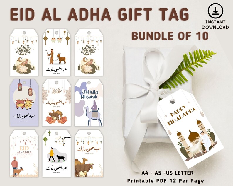 EID Gift Tags - Editable and Printable Unique Eid Gift Tags - Printable ...