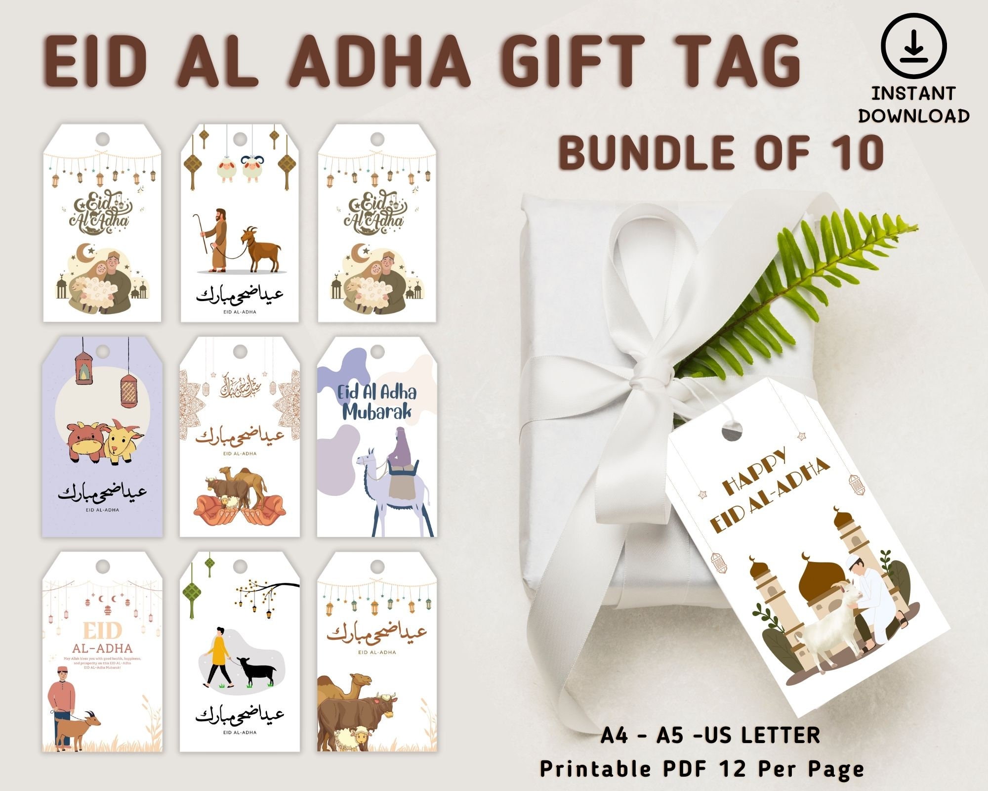 EID Gift Tags Editable and Printable Unique Eid Gift Tags - Etsy UK