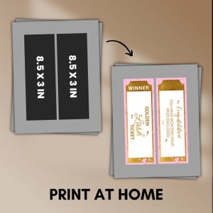 Golden Ticket Template, Printable Golden Ticket Editable Template ...