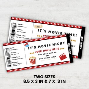 Movie Night Ticket, Movie Ticket, Fake Movie Ticket, Cinema Ticket ...