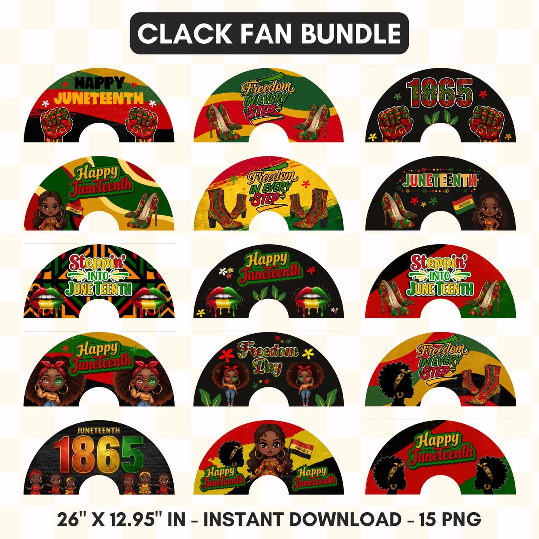 Juneteenth Clack Fan Templates, Juneteenth Fan, Clack Fan,clack Fan Png ...