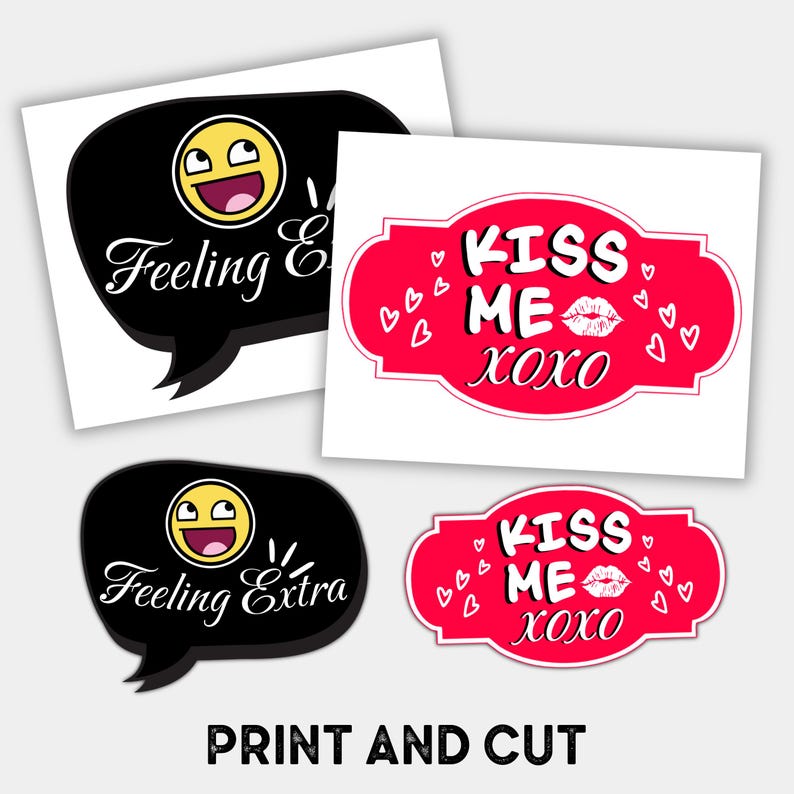 360 Photo Booth Props, Printable Party Photo Booth Props, Funny Photo ...
