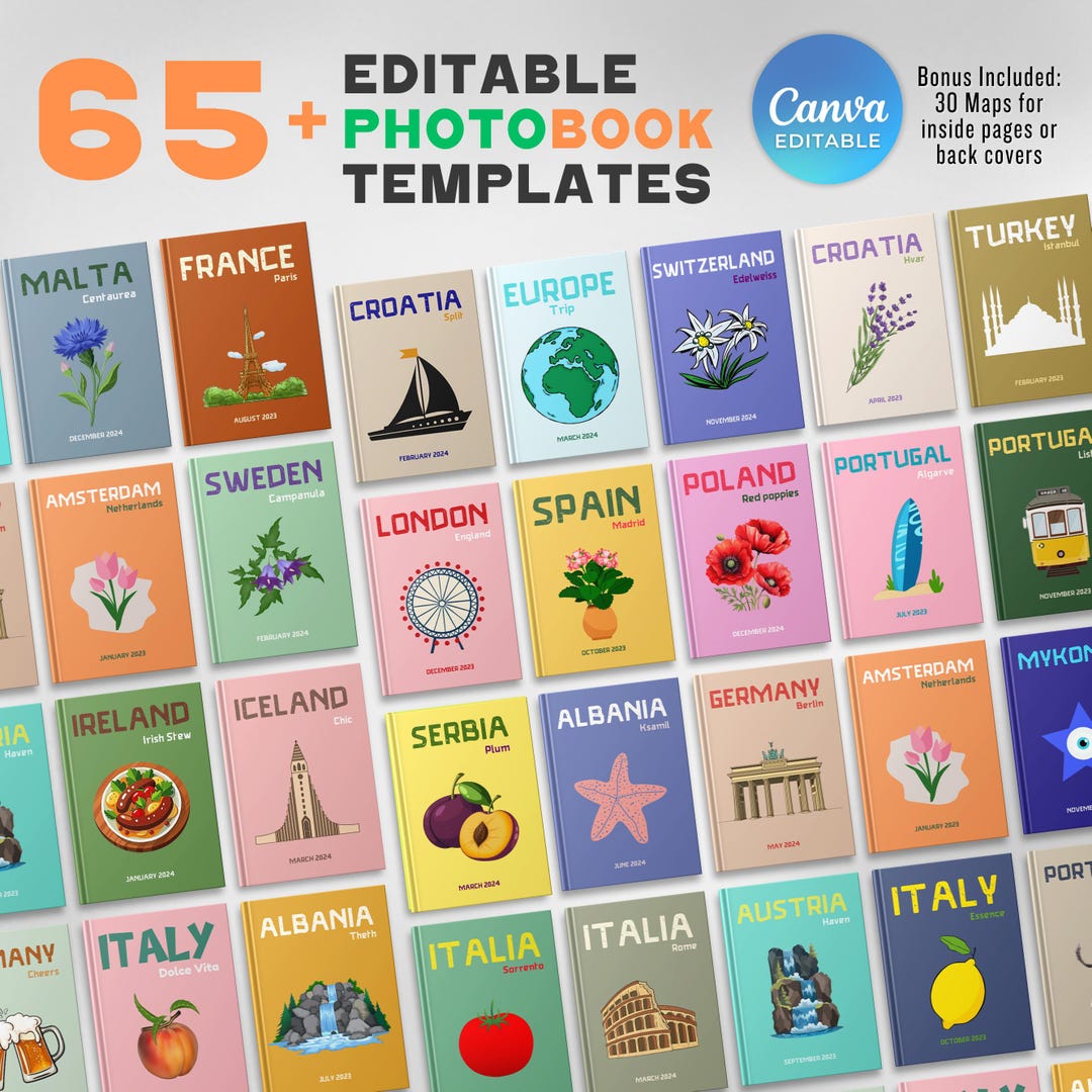 65+ Travel Photo Book Templates, Travel Print Photo Book Covers Fully ...