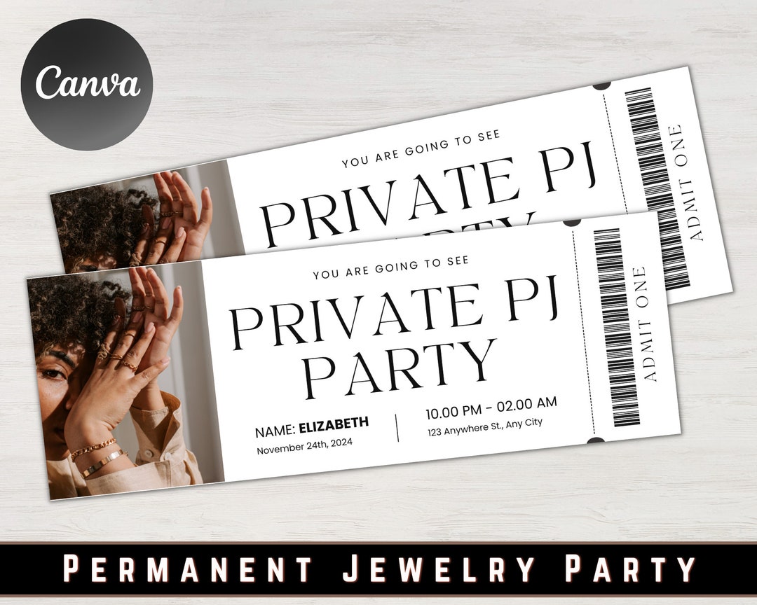 Permanent Jewelry Party Invitation Permanent Jewelry Host Flyer ...