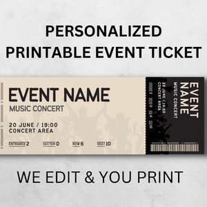 Custom Concert Tickets Personalized Events Theater Show Surprise ...