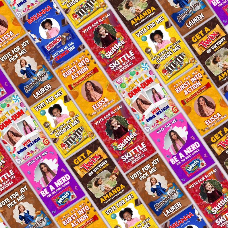 10 Homecoming Candy Card, Don't Be DUM DUM Vote for Me, Be a Smartie ...