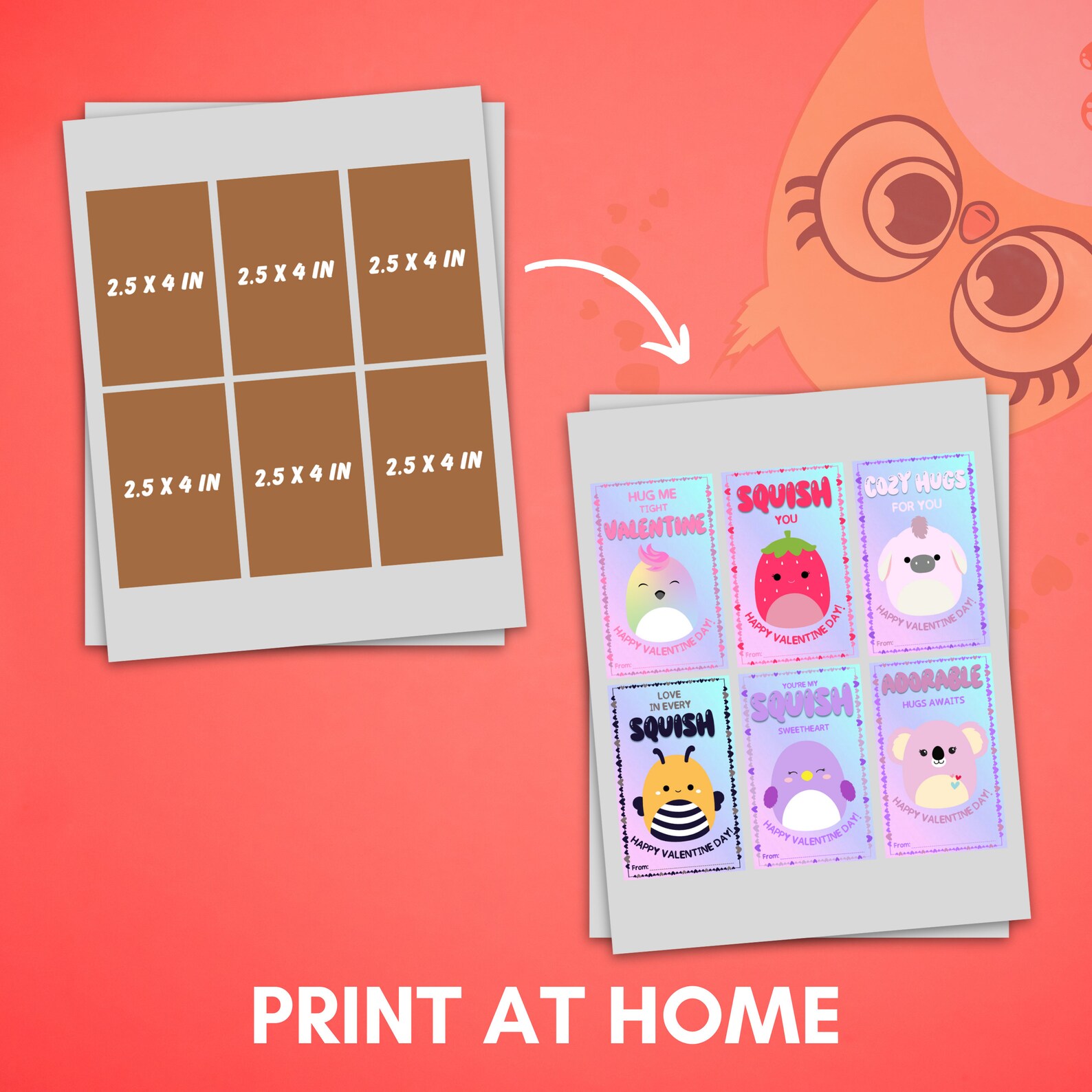 15 Squishmallow Valentine Day Cards, Valentine Squishmallow Stickers ...