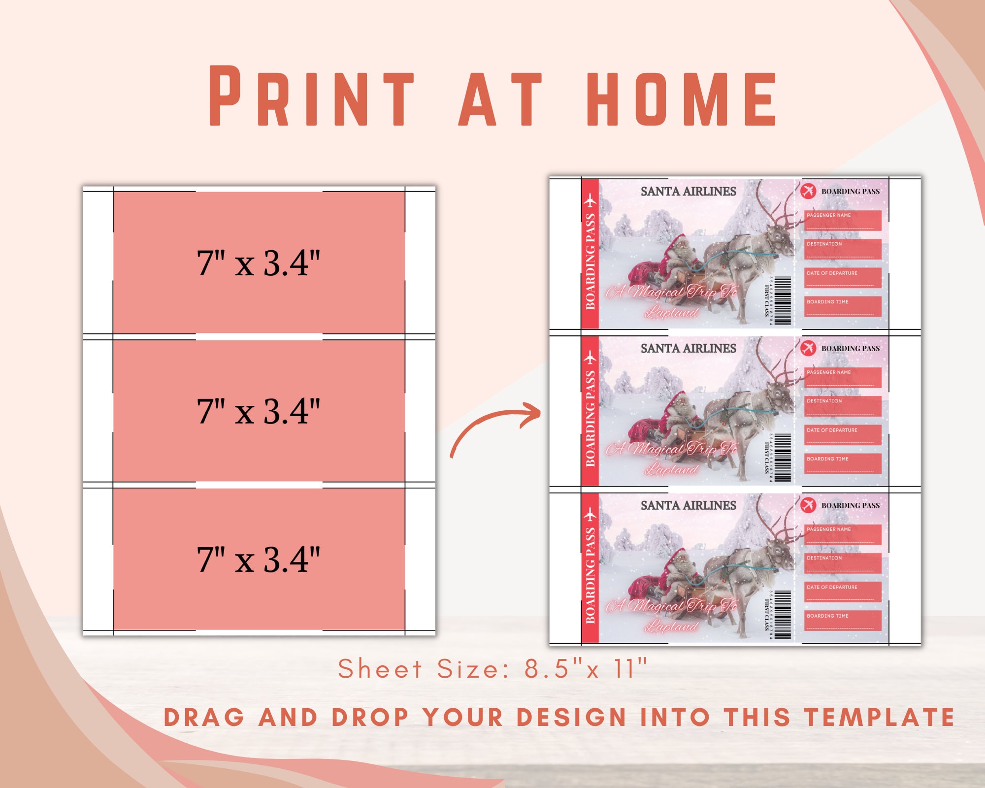 Lapland Christmas Ticket Santa Tickets Holiday Tickets - Etsy UK
