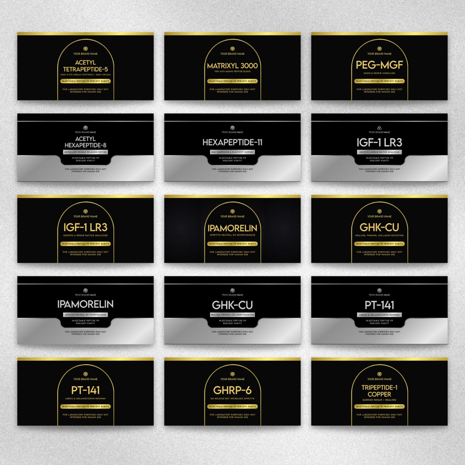 Peptide Label Template, Peptide Printable Label, Peptide Therapy Canva ...