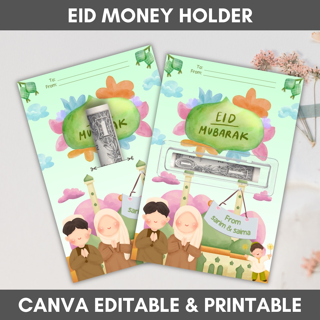 Eid Money Holder, Editable Eid Money Envelope, Eid Money Card, Eid ...