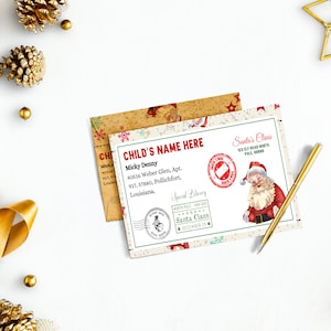 Editable Santa Envelope Template, Letter From Santa Envelope Template ...