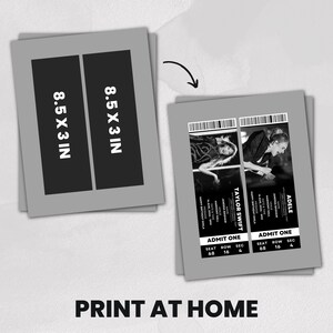 Editable Concert Ticket Template, Custom Concert Ticket Gift, DIY Event ...