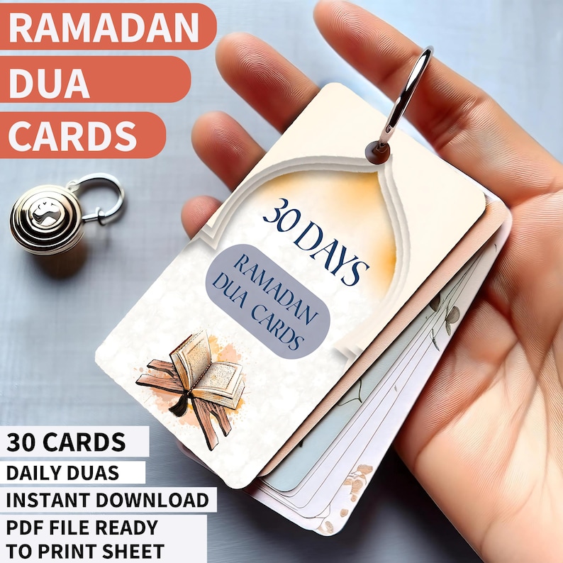 30 Ramadan Dua Cards 30 Day Dua Ramadan Printable 30 Day Ramadan Decor ...