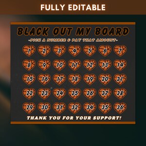 Editable Basketball Calendar Fundraiser, Pick a Date to Donate ...