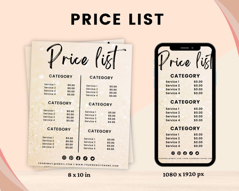 Craft Show Bundle, Small Business Bundle, Price List Template, QR Code ...