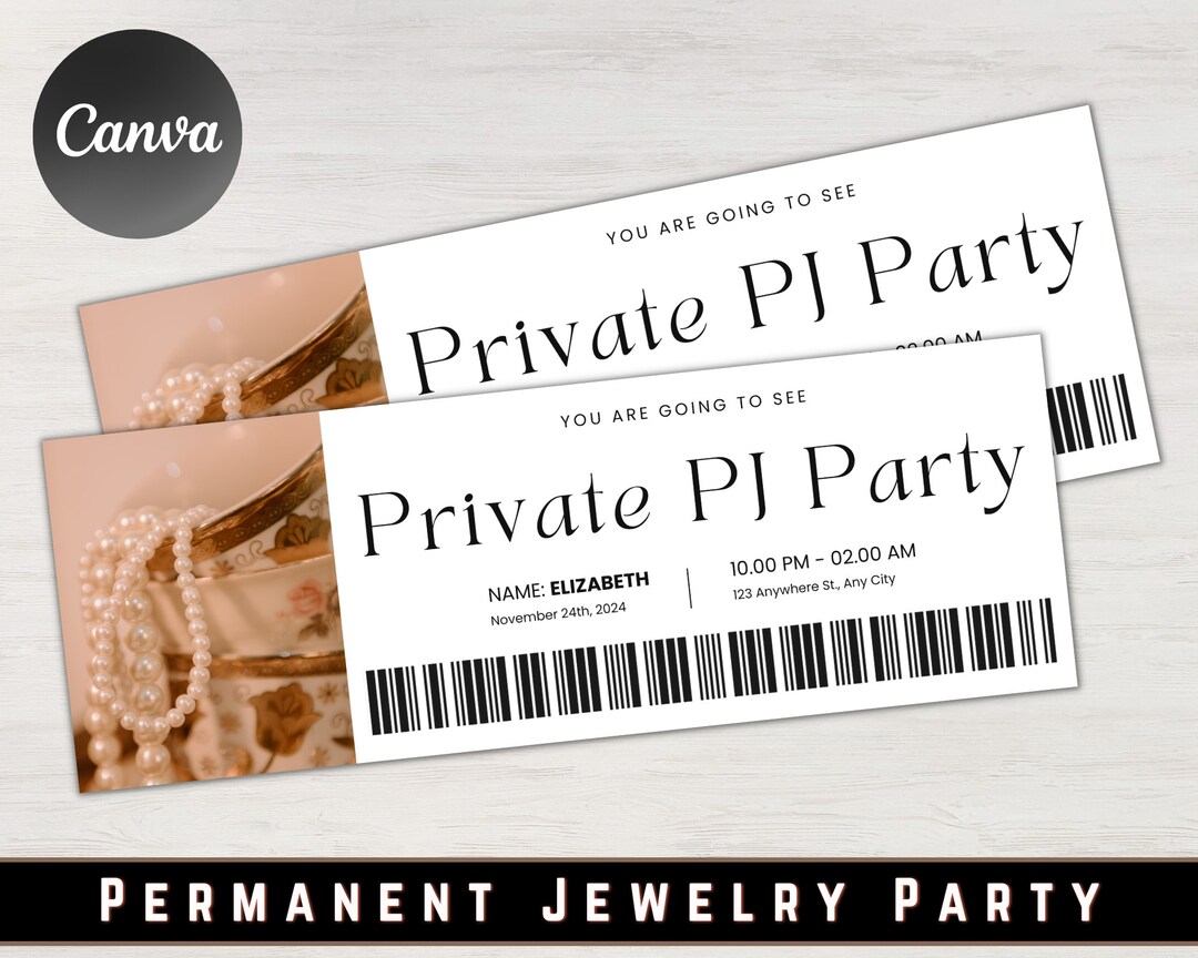 Permanent Jewelry Party Invitation Permanent Jewelry Host Flyer ...