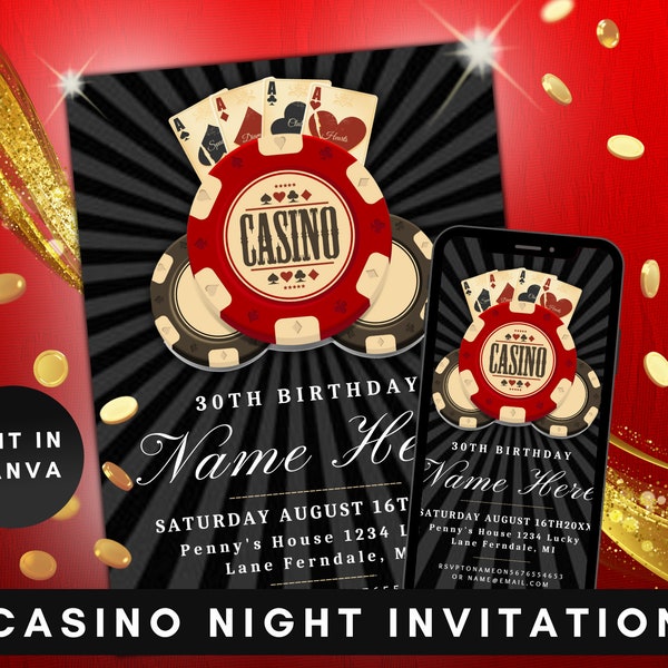 Playing Card Invite - Etsy