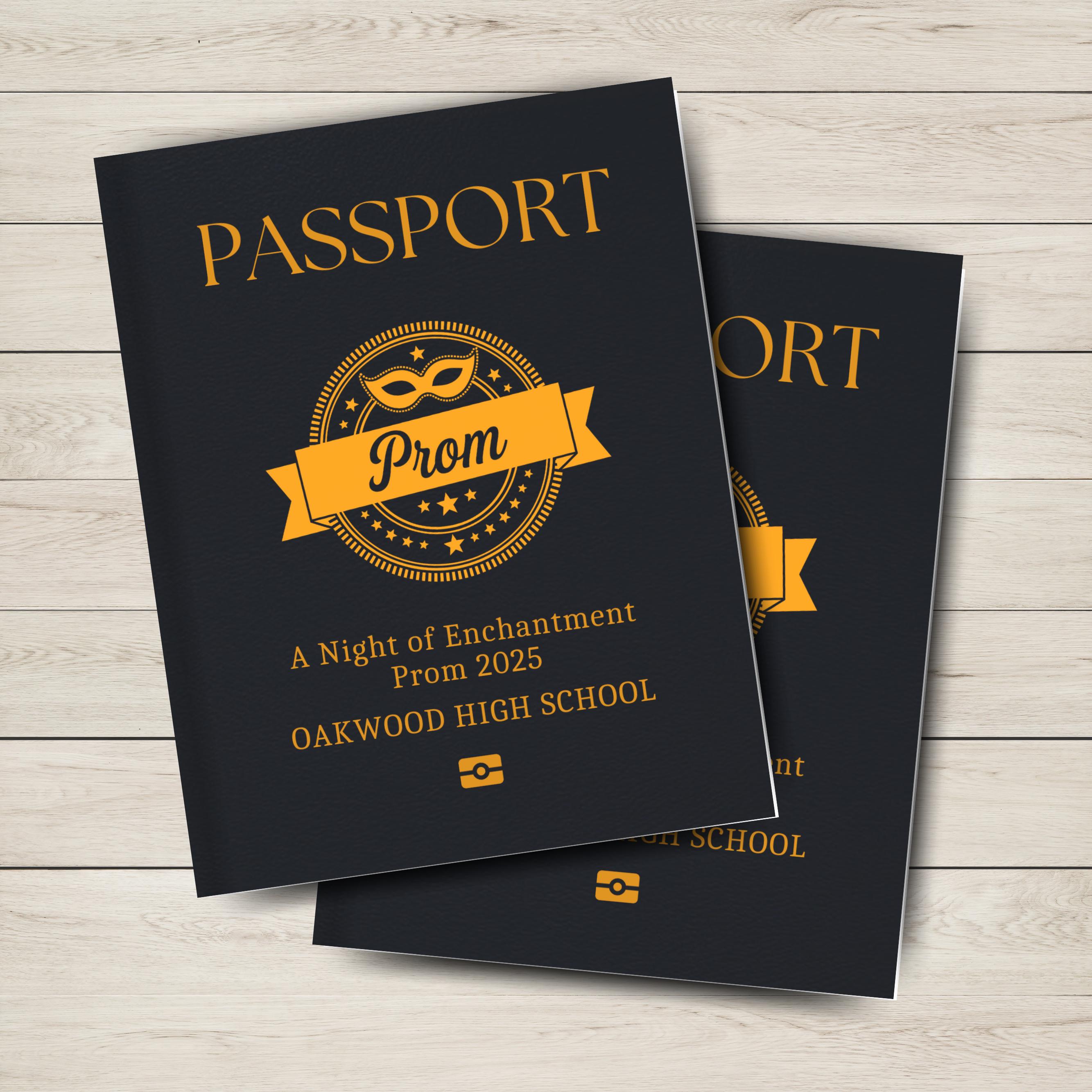 Editable Prom Passport Invitation, Customizable Passport Template ...