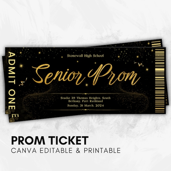 Prom Ticket - Etsy